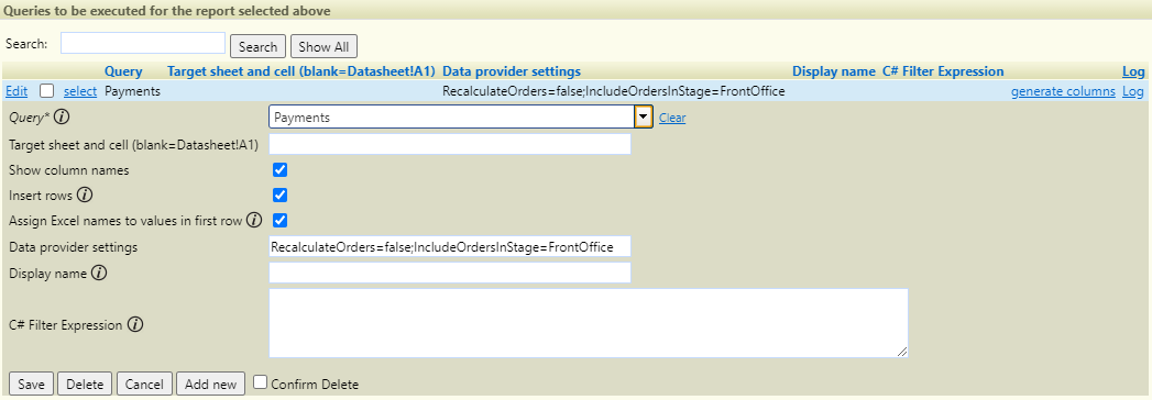 Payments query – FBO One