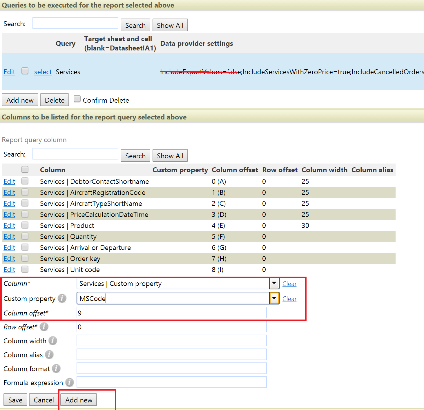 Services query – FBO One