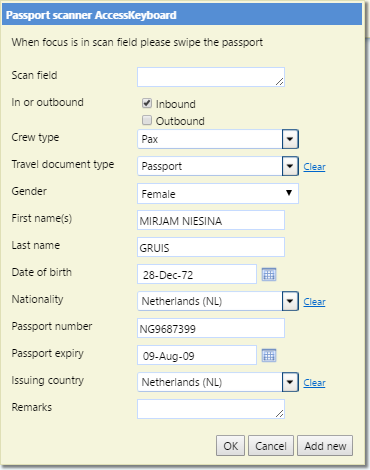 Passport scanner integration – FBO One