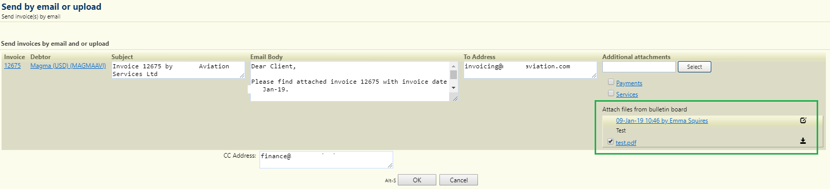 How to add Invoice Supporting documents to Handling Orders – FBO One