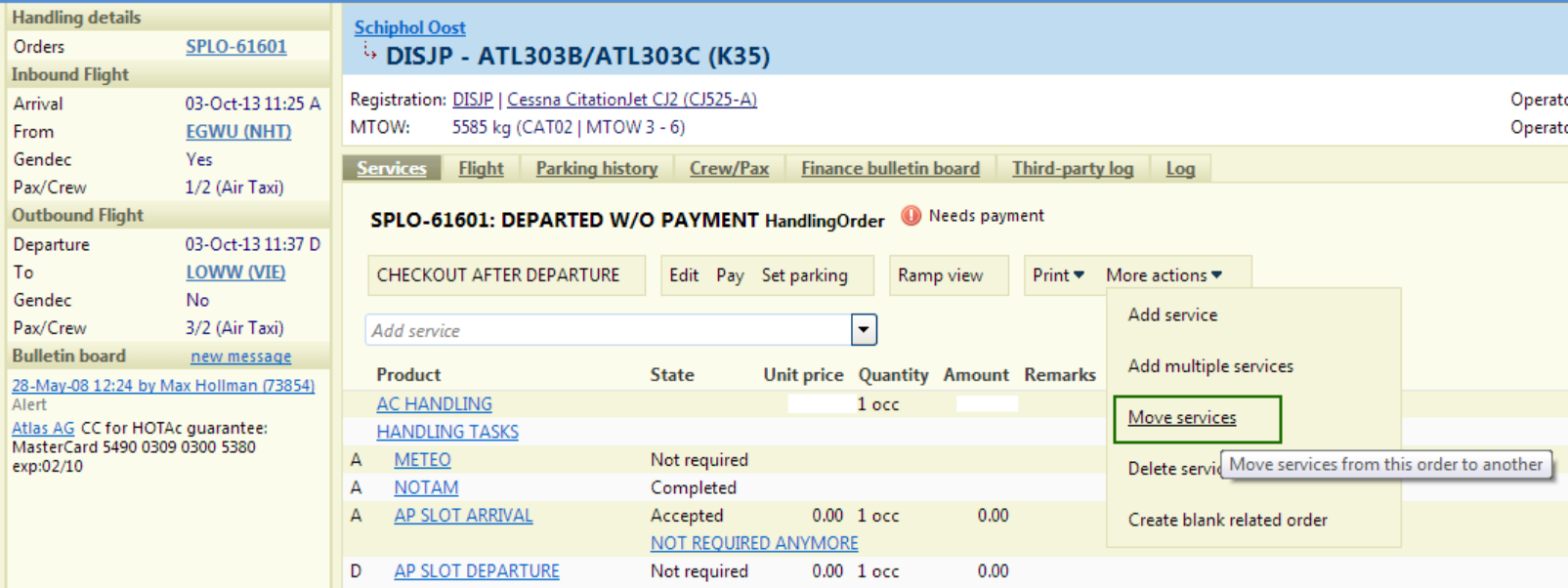 Move Services to a Related Order – FBO One Helpdesk