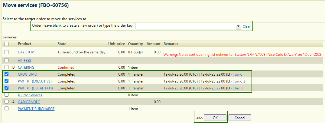 Move Services to a Related Order – FBO One Helpdesk